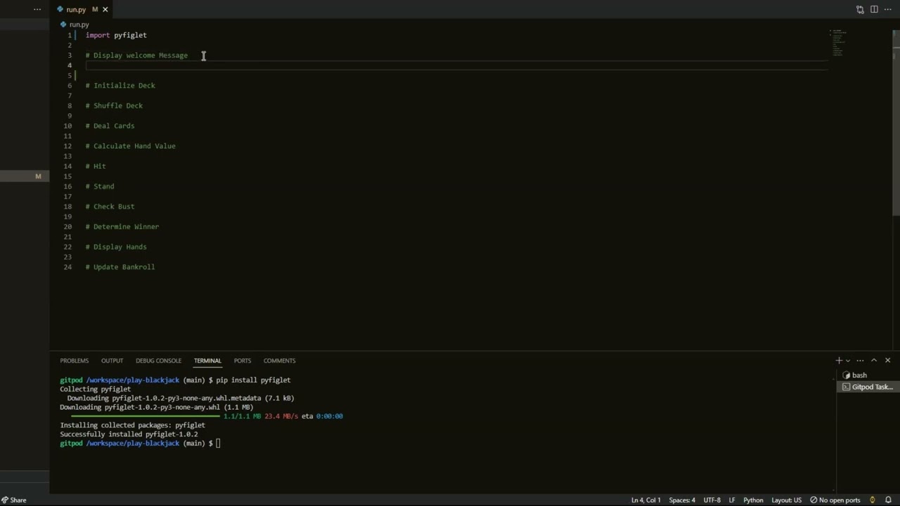PYTHON | ASCII art using pyfiglet module