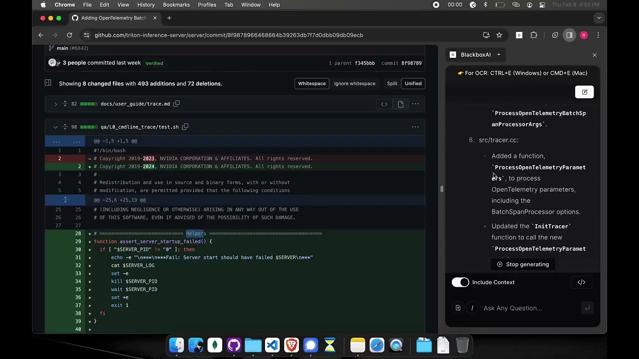 BlackboxAI Chrome Extension Github Integration - Commit