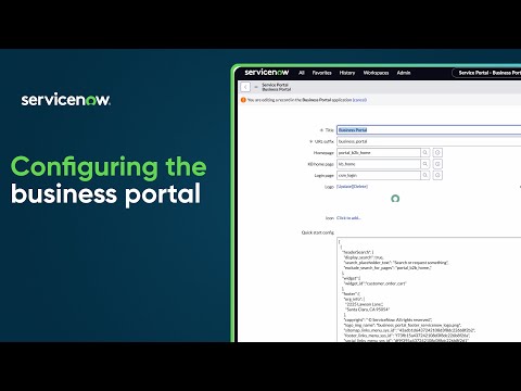 Configuring the business portal