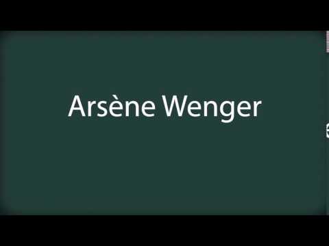 How to pronounce Arsène Wenger
