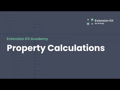 Introduction to Property Calculations module