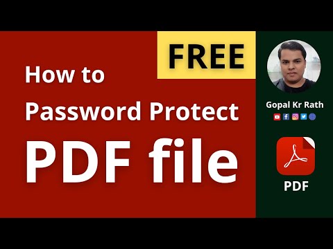 How to password protect PDF file Free