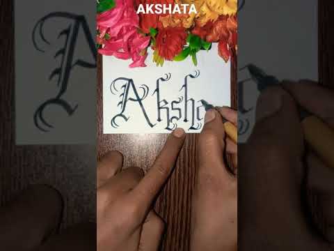 AKSHATA Name Status calligraphy #artist #art #artkopoint #artwork #calligraphy #akshatasrecipes