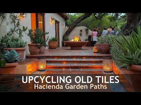 Hacienda Garden Magic: Upcycled Tiles Bring Rustic Paths to Life