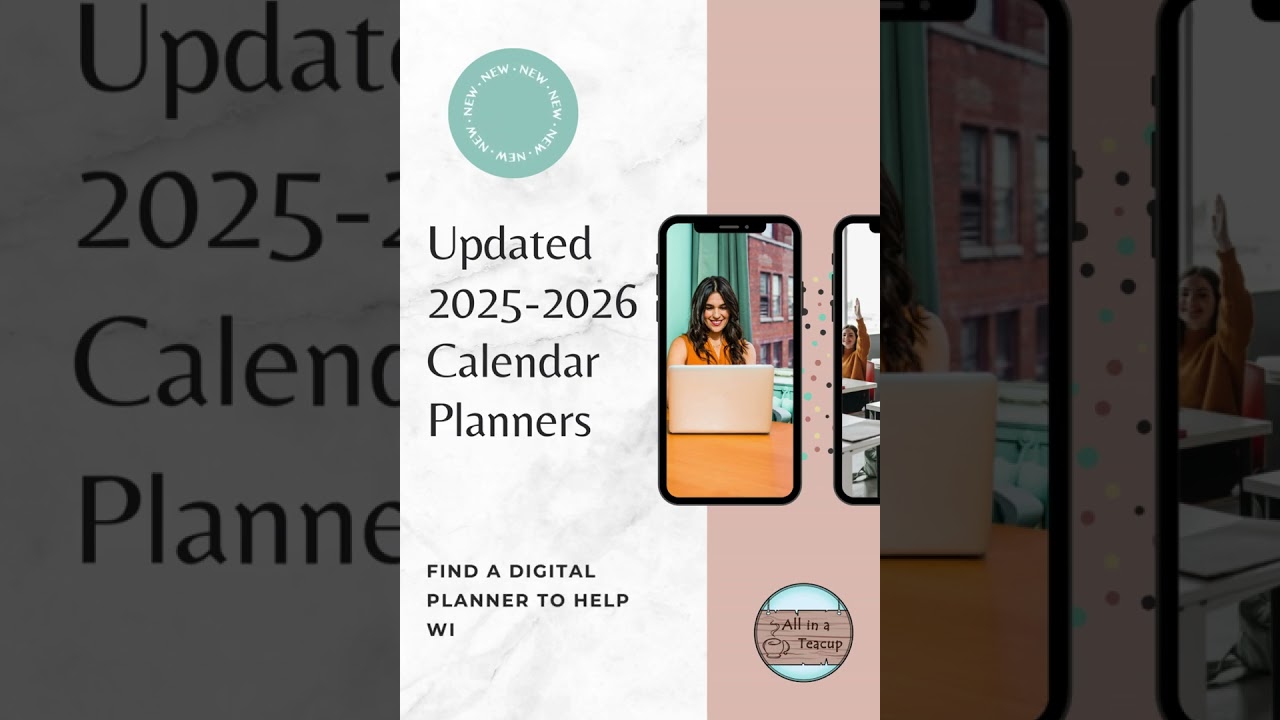 Digital Calendar Planner Updated 2025-2026 Monthly Editable using Google Sheets
