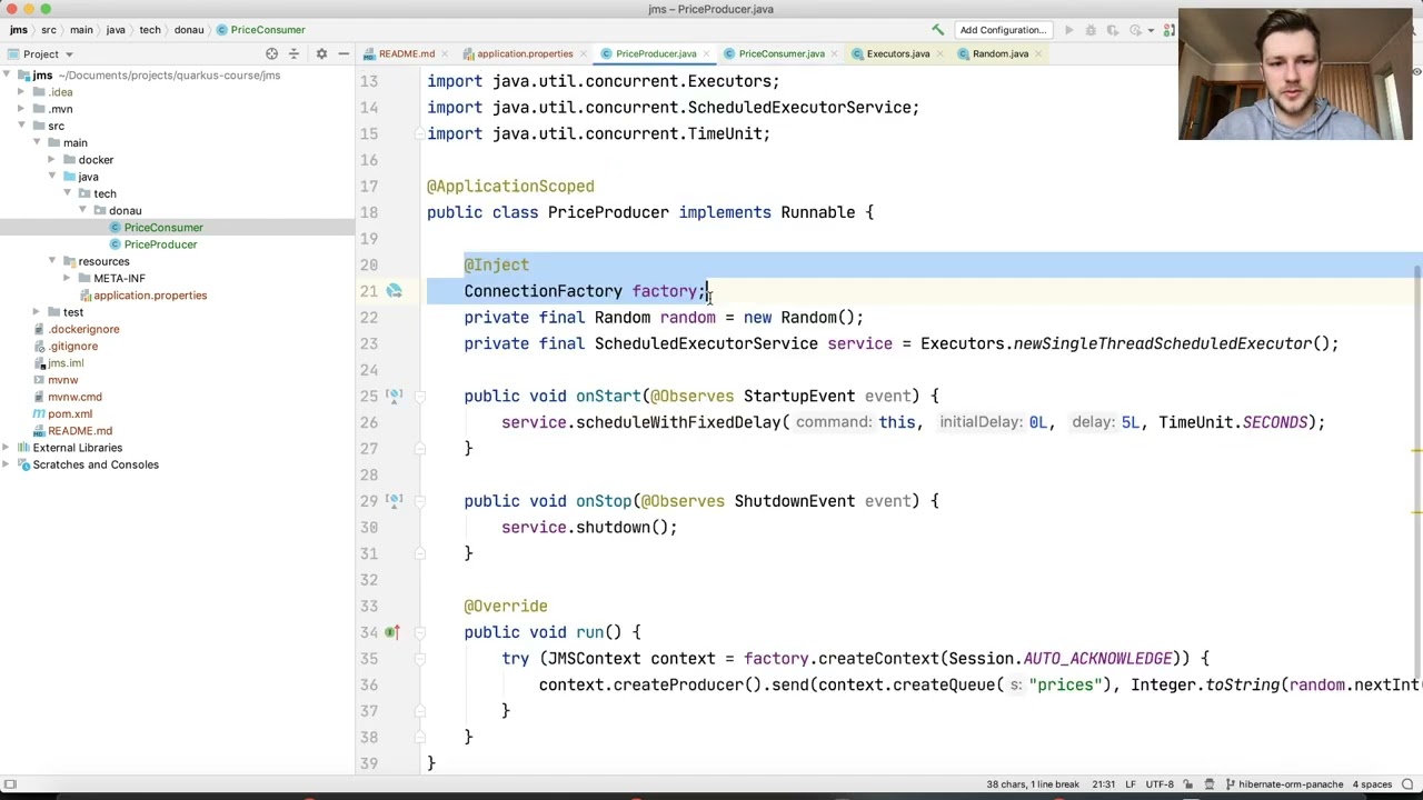 Quarkus Backend development with Java and GraalVM - Using JMS with Artemis