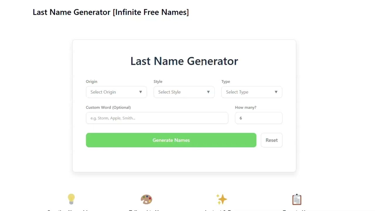 I TESTED the World's BEST Last Name Generator (FREE)