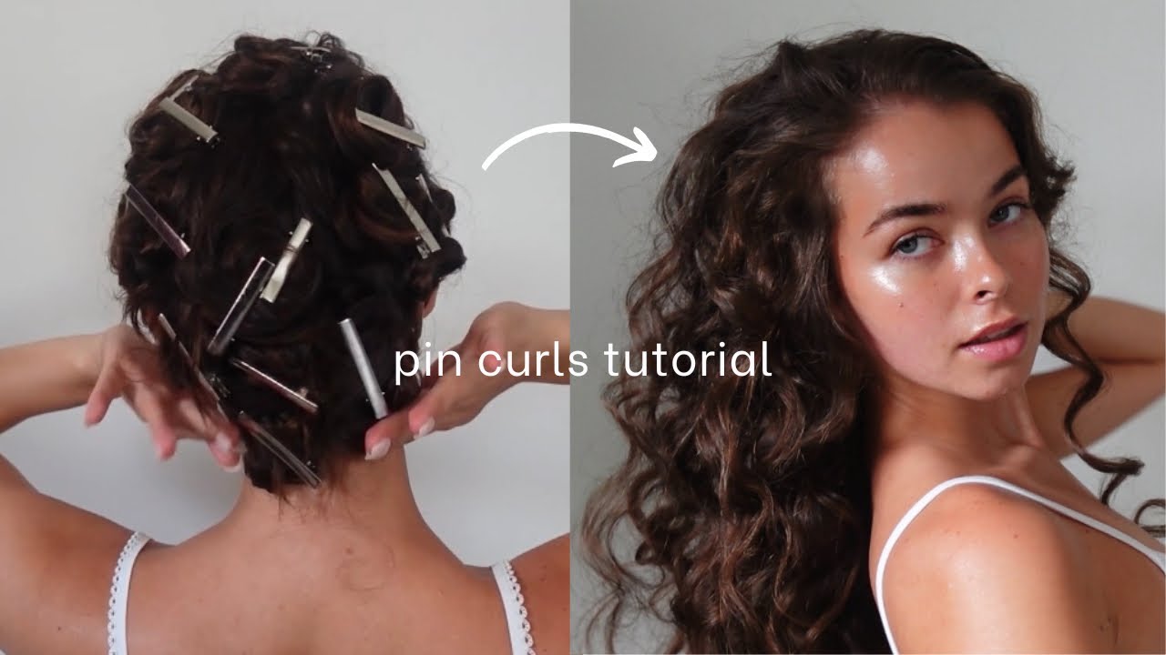 Pin Curls Tutorial (Heatless Curls)