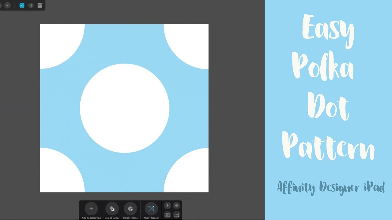 How To Create An Easy Polka Dot Pattern | Affinity Design iPad