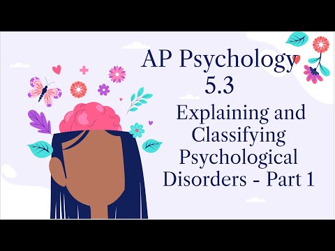 Ap Psychology 2025 | 5.3 Explaining and Classifying Psychological Disorders Explained| CED 1