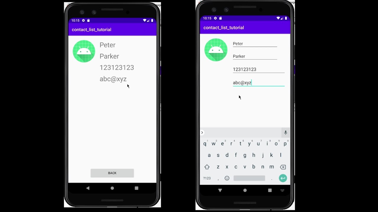 Simple Contact List Application in Android (Java) | Part - 1