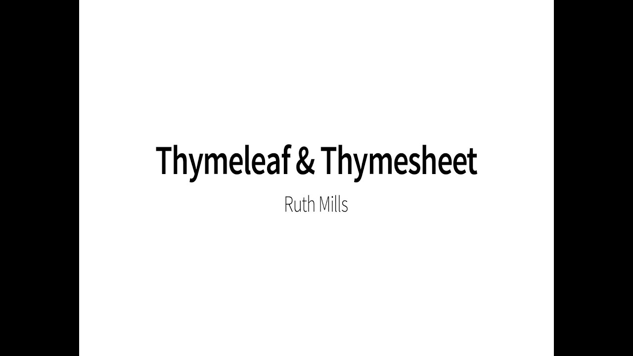 Thymeleaf & Thymesheet