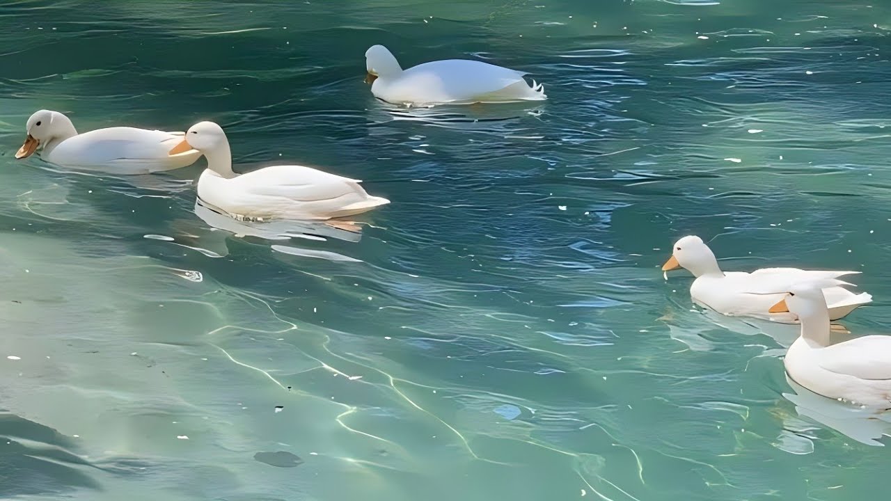 swans were swimming in the pond wallpaper/background │aesthetic view of swans wallpaper/background