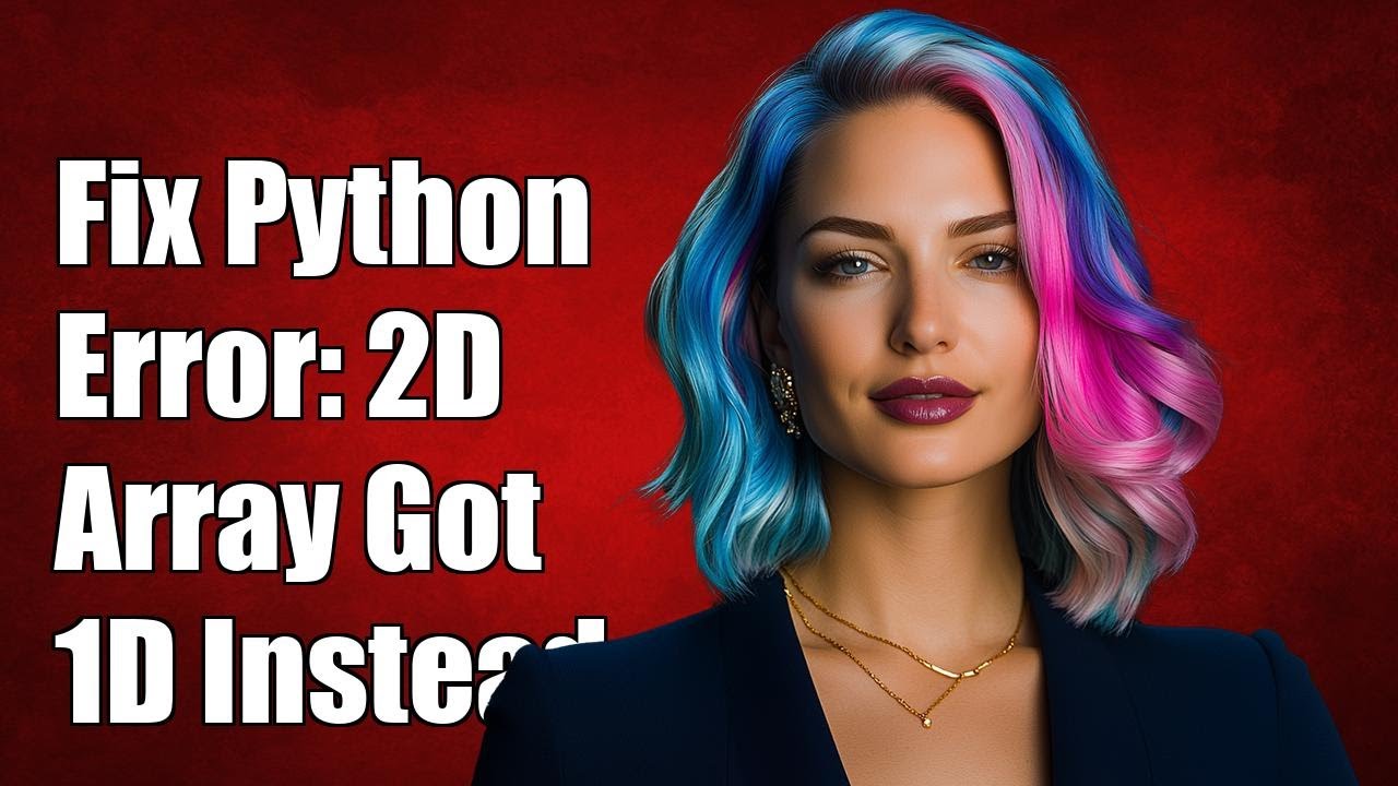 Fixing Python Error: Expected 2D Array, Got 1D Array Instead - Quick Guide