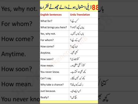 Urdu to English| English learning| educationalvideo #educationalvideo #spokenenglish #urdu