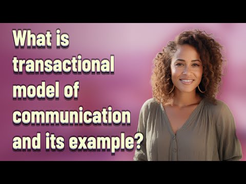 What is transactional model of communication and its example?