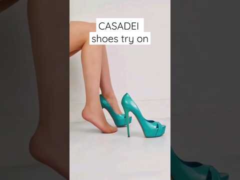 CASADEI Designer Green High Heels Shoes Haul Try On