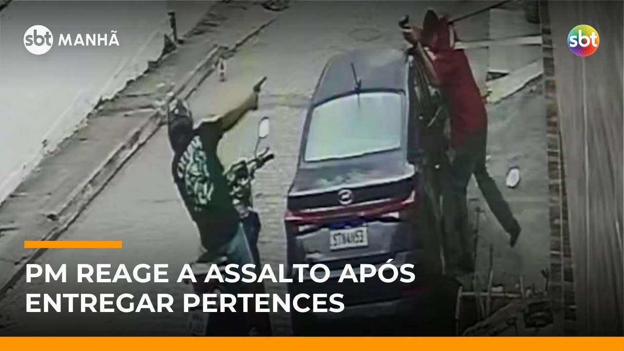 Policial reage a tentativa de assalto e suspeito é baleado no Recife | #SBTManhã