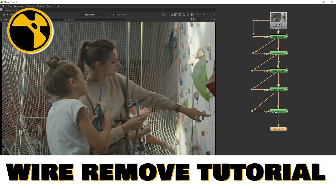 NUKE TUTORIAL  :-  Wire Remove