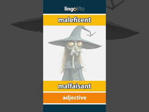 🇬🇧🇫🇷 maleficent - malfaisant : vocabulary builder : learn English : apprenons l'anglais