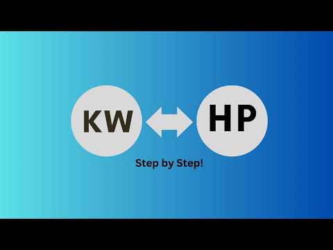 How to convert KW to HP?