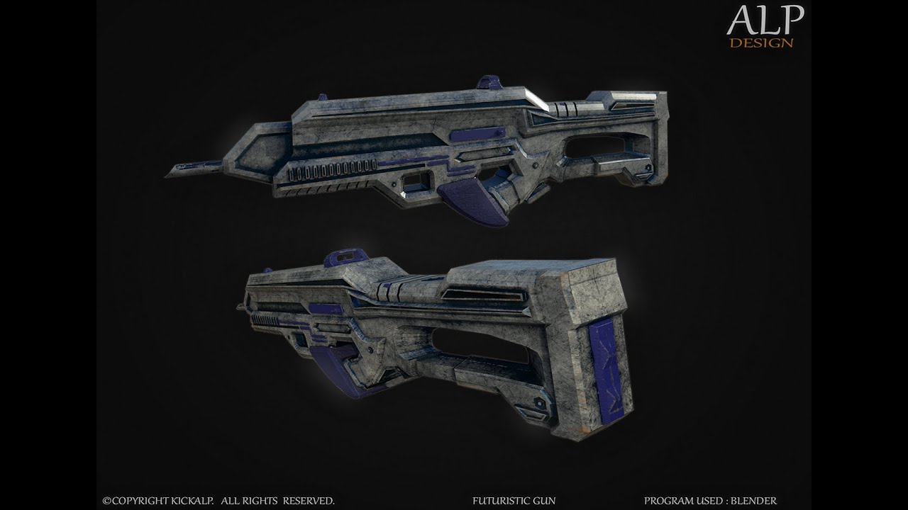 FREE 3D Model - FuturisticGun [Sci-Fi]