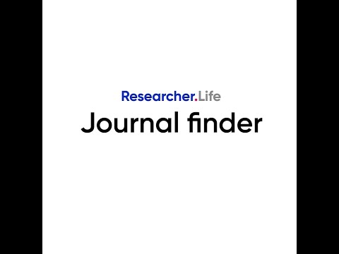 Find the right journal for your research with our Journal Finder tool.