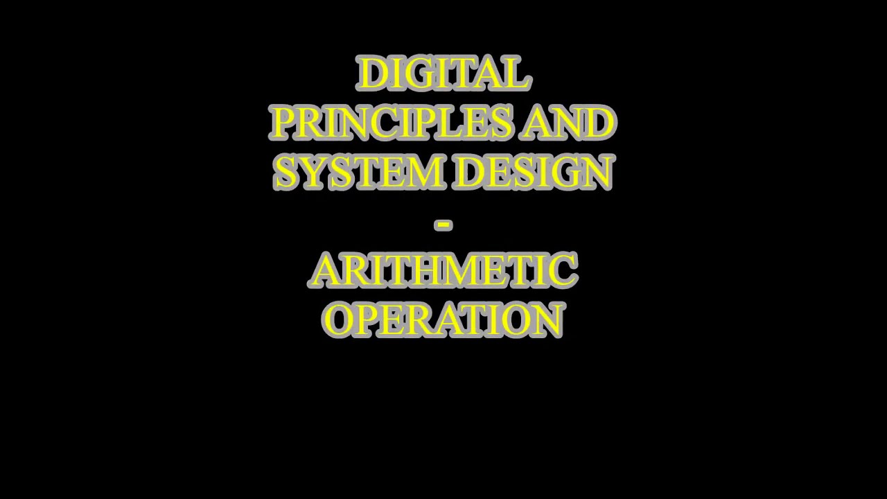 DPSD Unit 1 -ARITHMETIC OPERATION