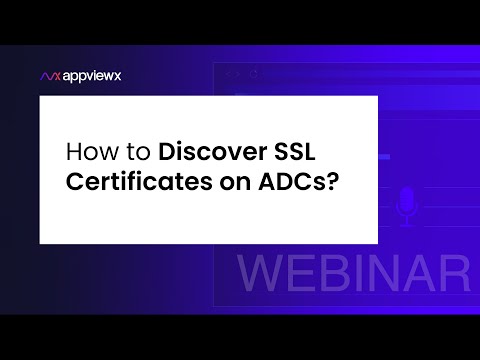 How to Discover SSL Certificates on ADCs?