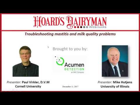Troubleshooting mastitis and milk quality problems