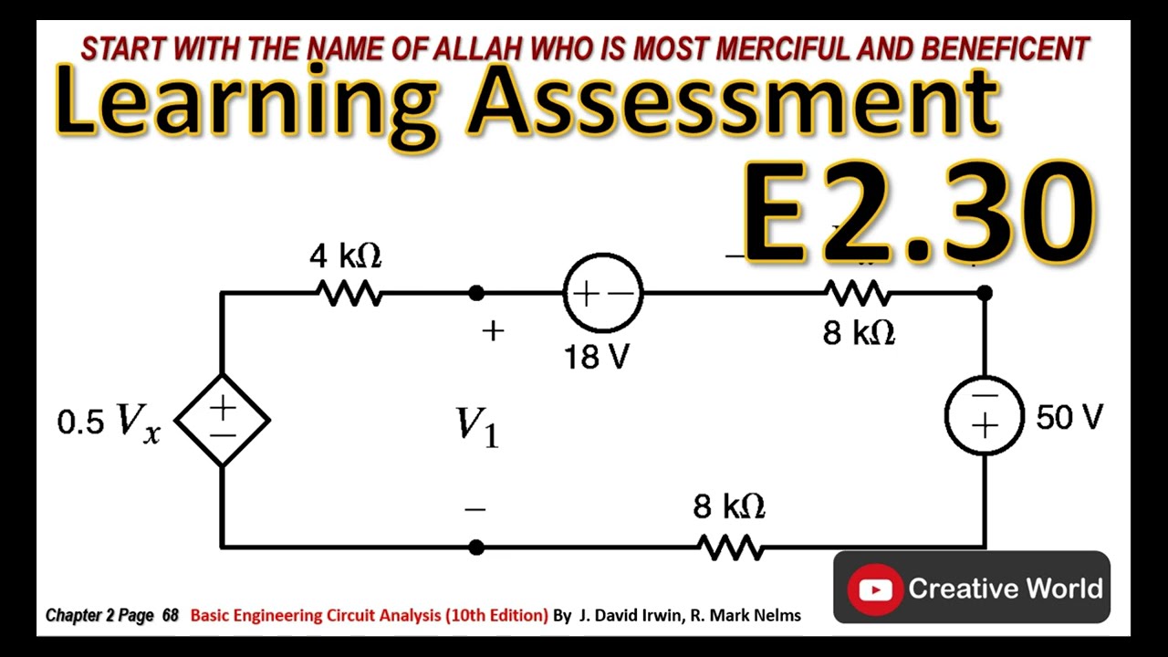 Chapter 2 Learning Assessment E 2.30 solution | Linear Circuit Analysis