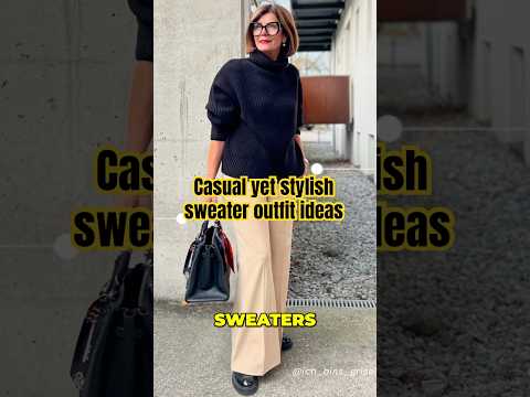 Casual yet stylish sweater outfit ideas for winter #sweater #winterfashion #casualchic