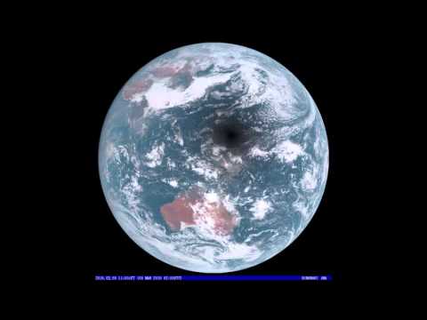 Satellite view of a total eclipse