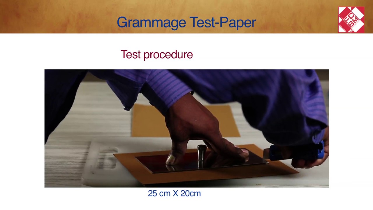 Grammage Test Paper