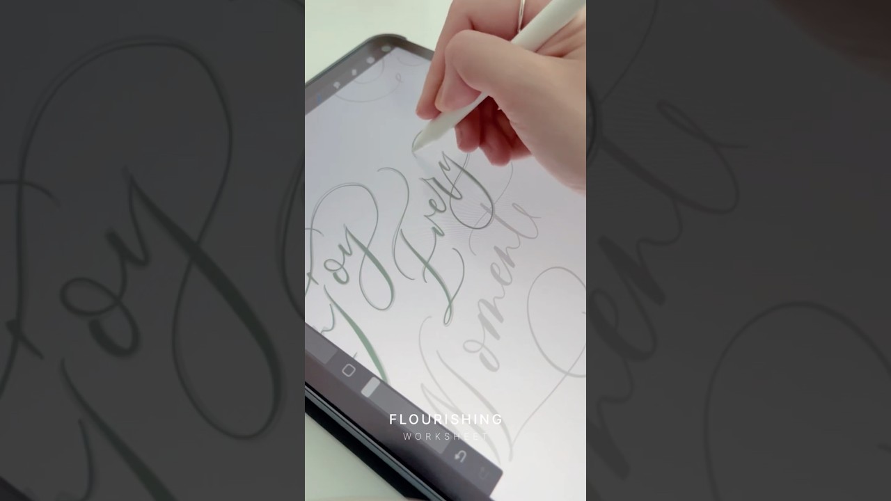 calligraphy flourishing worksheets | modern calligraphy | cottontail
