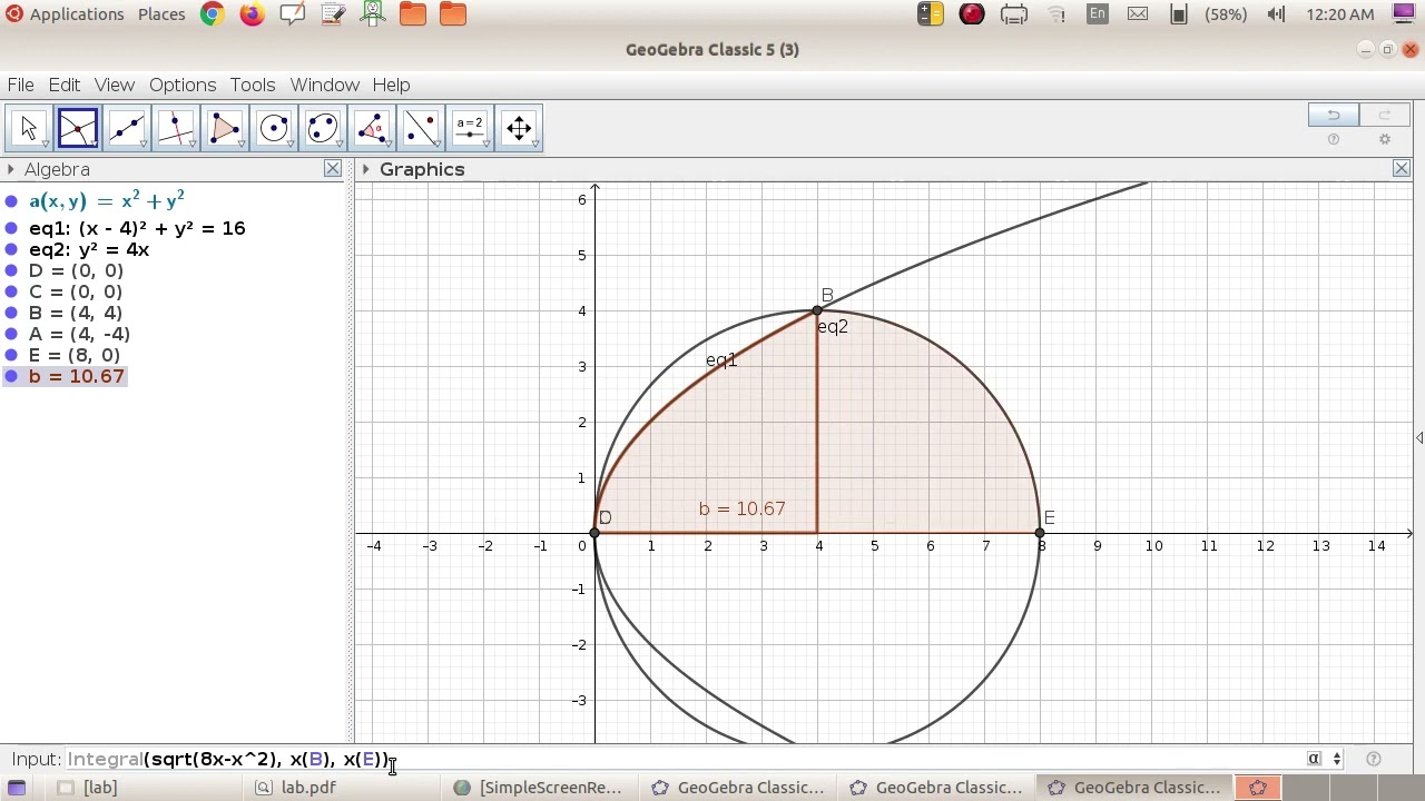 Lab 31 Application of integrals Activity 31.3