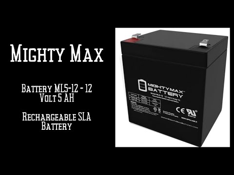 Mighty Max Battery ML5-12 - 12 Volt 5 AH Rechargeable SLA Battery - Mighty Max Brand Product