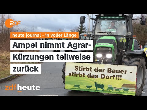 heute journal vom 04.01.2024 Agrar-Subventionen, Hochwasser, Inflation, Atomausstieg (english)