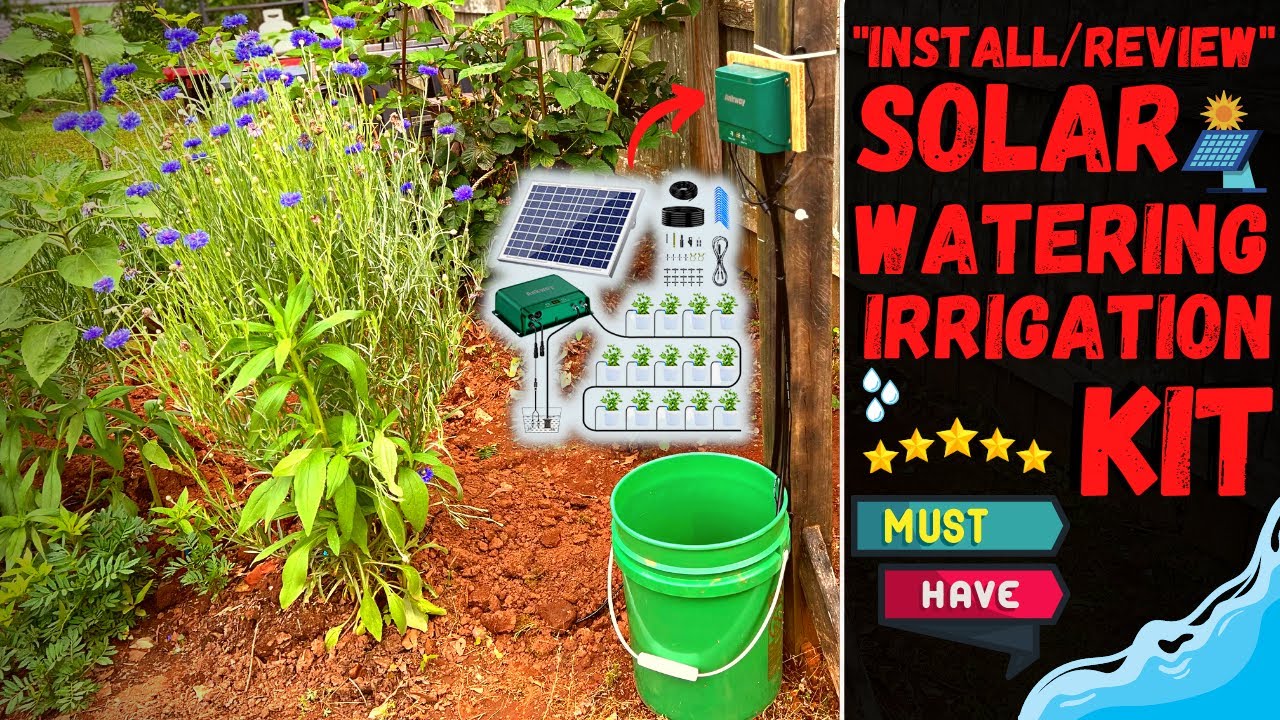 Solar Powered Automatic Drip Irrigation System - Install & Review