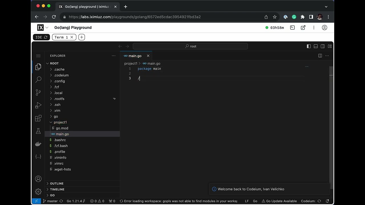 AI-powered code completion (Codeium)
