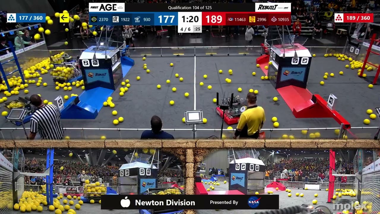 Qualification 104 - FIRST Championship - FIRST Robotics Competition - Newton Division