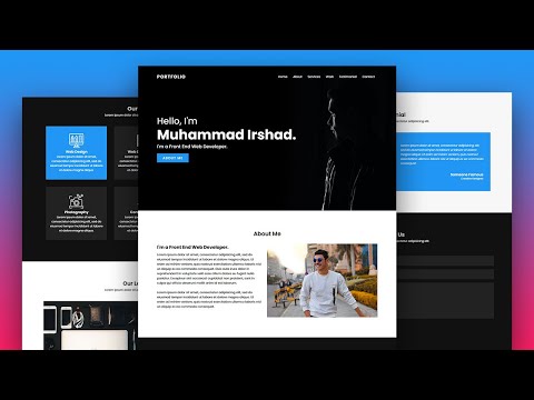 Build a Complete Responsive Personal Portfolio Website using Html CSS & Javascript from Scratch