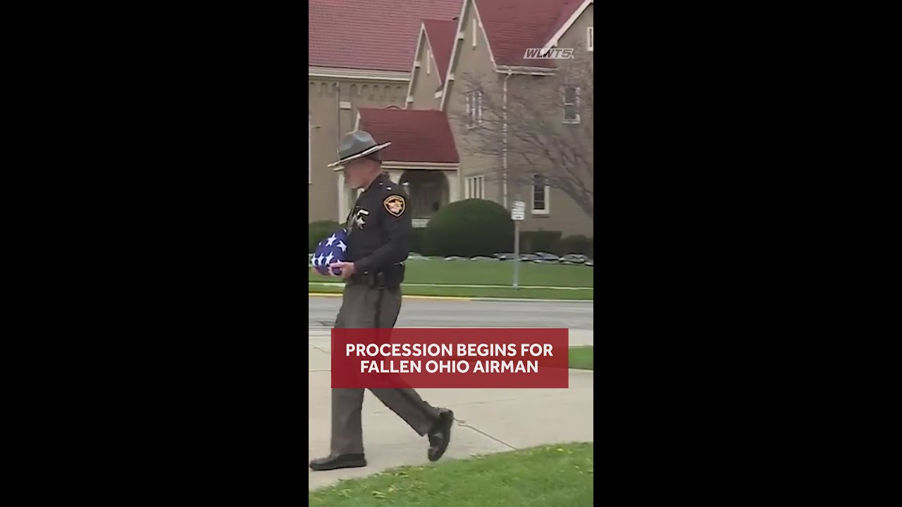 Procession begins for fallen Ohio airman Capt. Curtis Angst