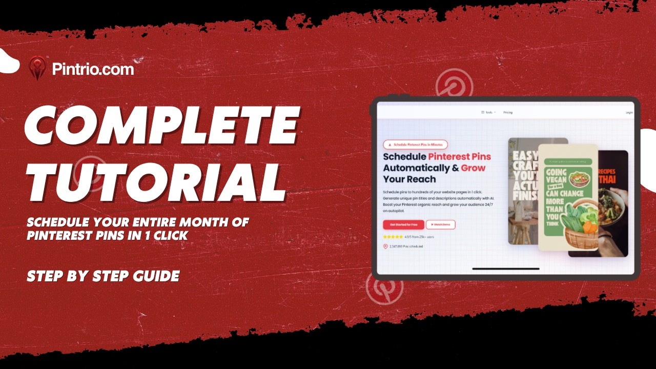 Pintrio.com Complete Tutorial | Schedule Pinterest Pins Automatically with AI