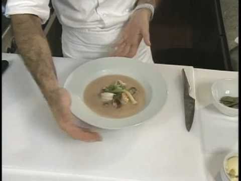 Langoustine Court Bouillon with Wild Mushroom, Leeks, and Citronella from Chef Thierry Alix
