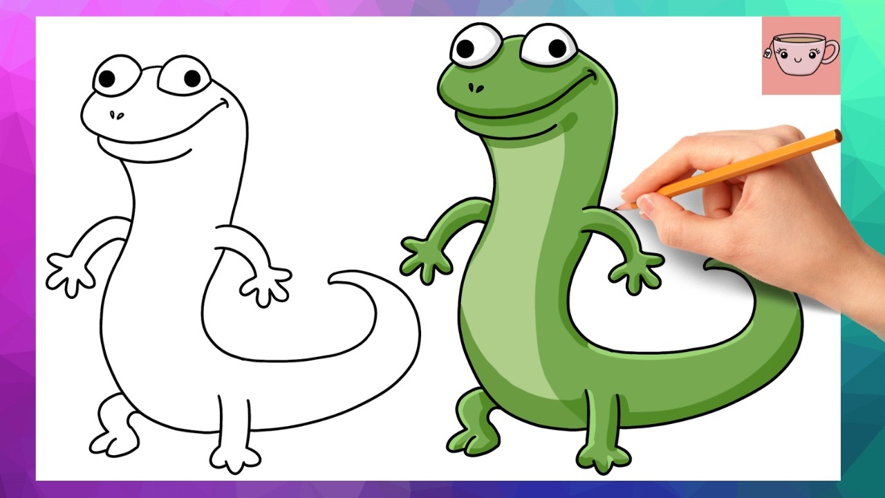How To Draw Tom Lizard from Hoppers | Disney Pixar | Easy Drawing Tutorial