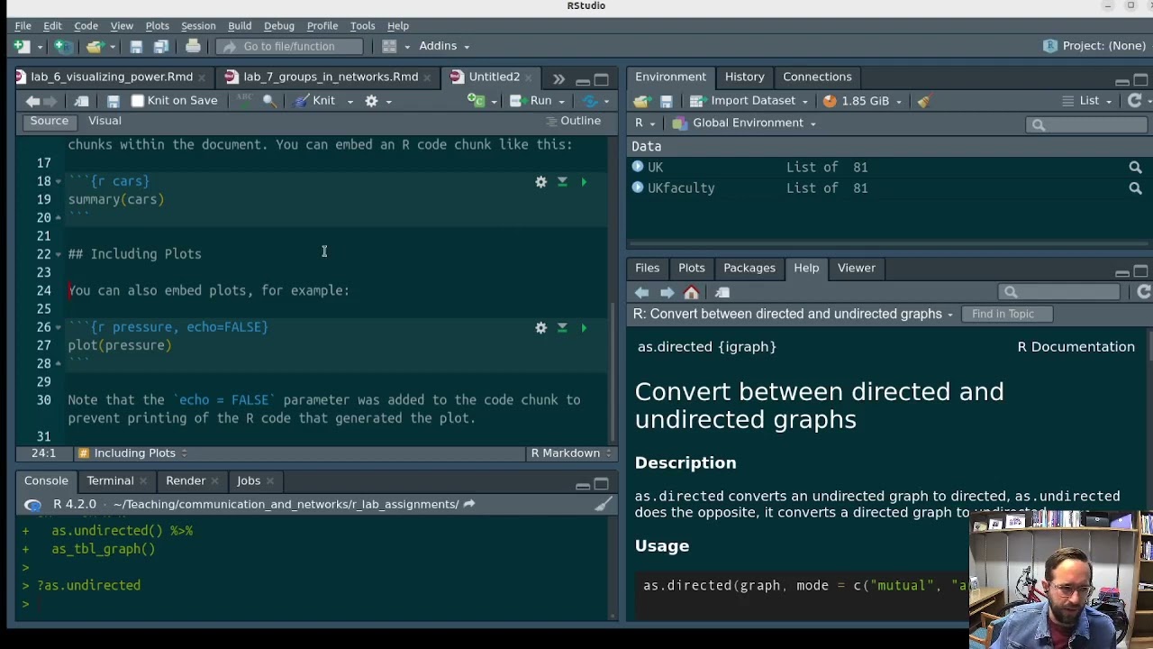 Creating a new R Markdown file