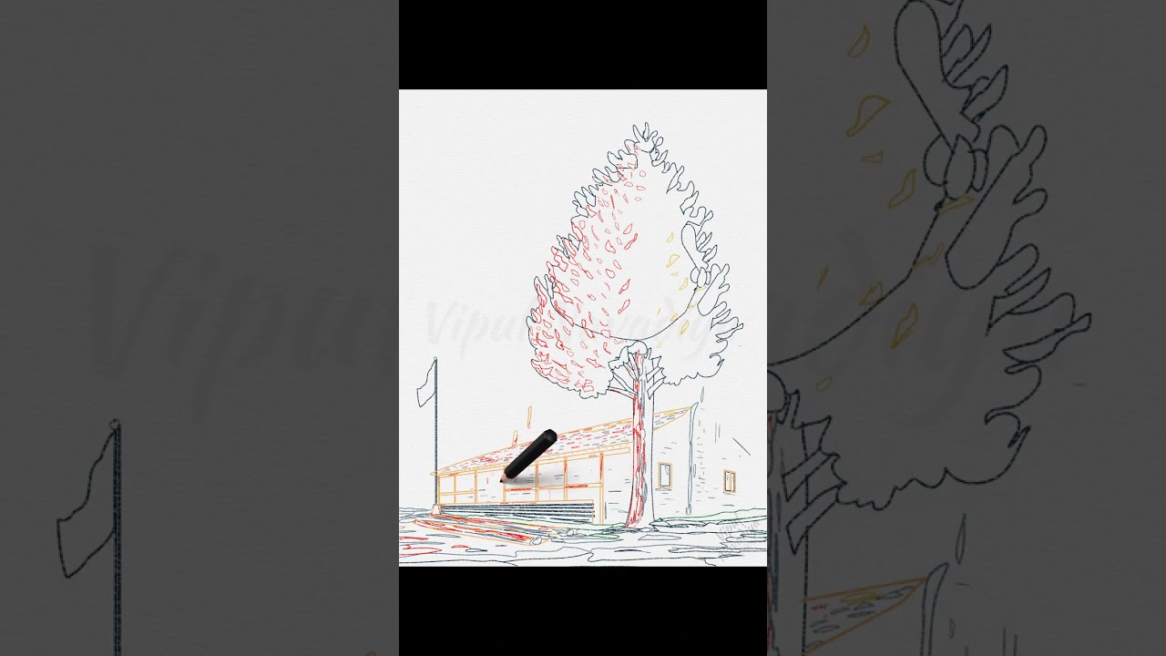 Roosevelt Lodge Cabins Yellowstone National Park || Drawing #shorts