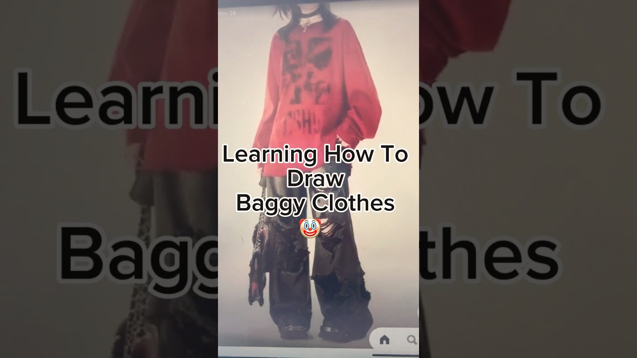 Im Learning How To Draw Baggy Clothes 🤡 #animation #shortsfeed #fyp #trend #drawing #sketch #skit