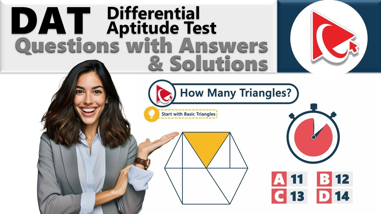 How to Pass DAT (DIFFERENTIAL APTITUDE TEST) - Questions and Answers with Solutions